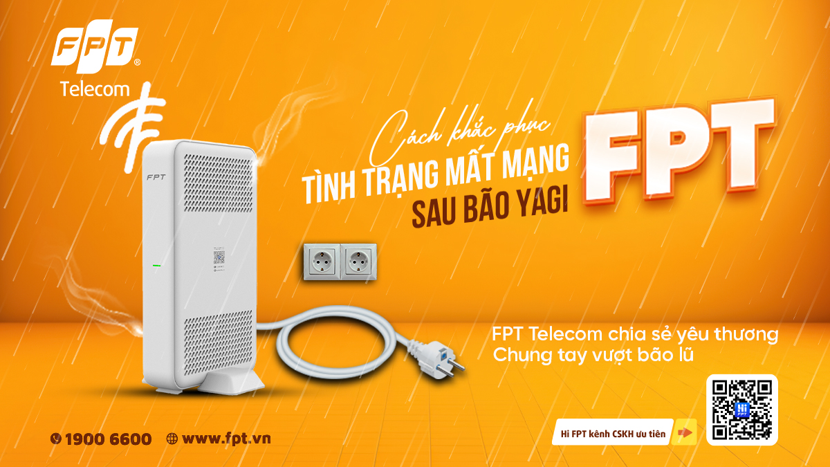5 Cách khắc phục lỗi cáp quang FPT sau bão Yagi nhanh nhất